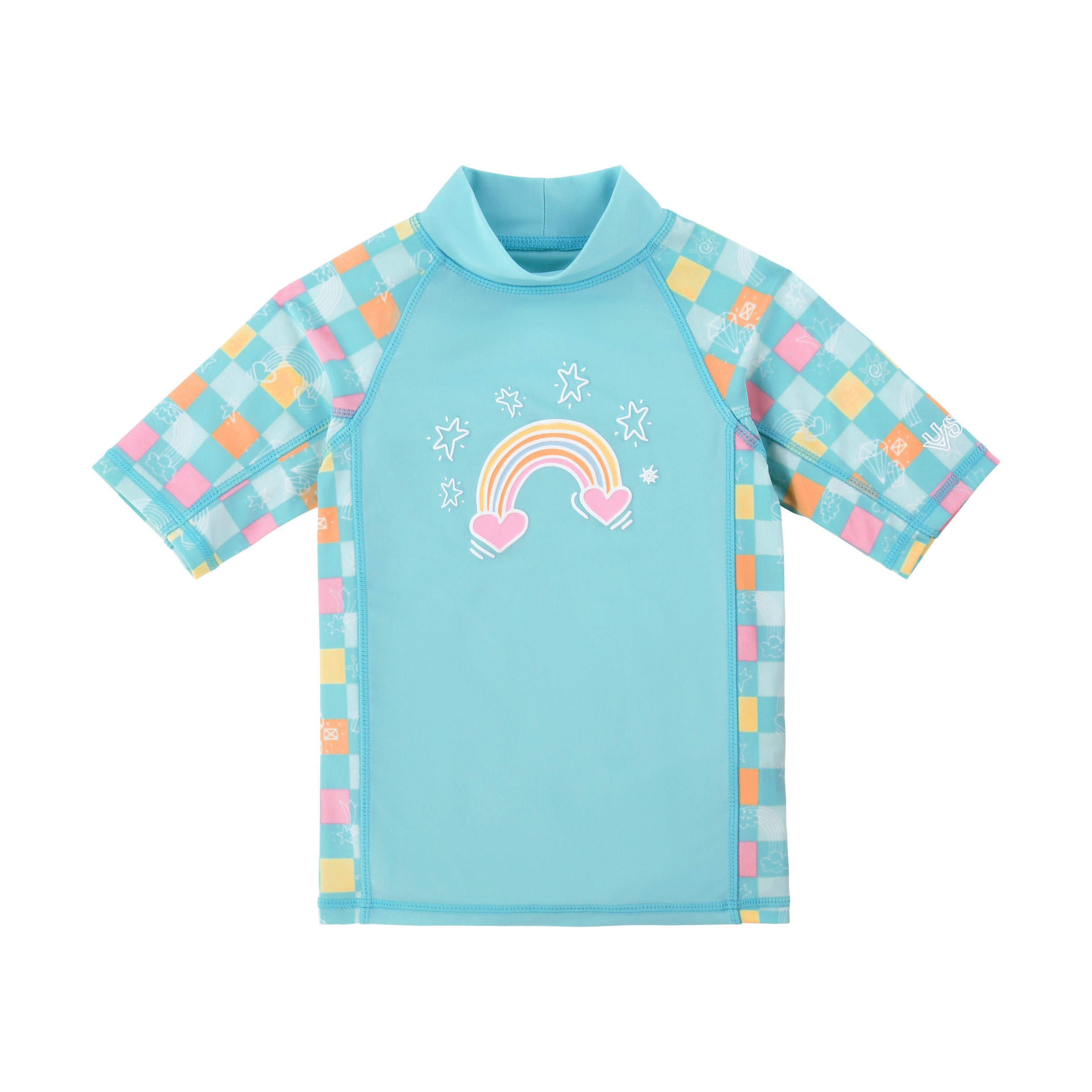 Girl's Short Sleeve Sunny Swim Shirt | Certified UPF 50+ – UV Skinz®