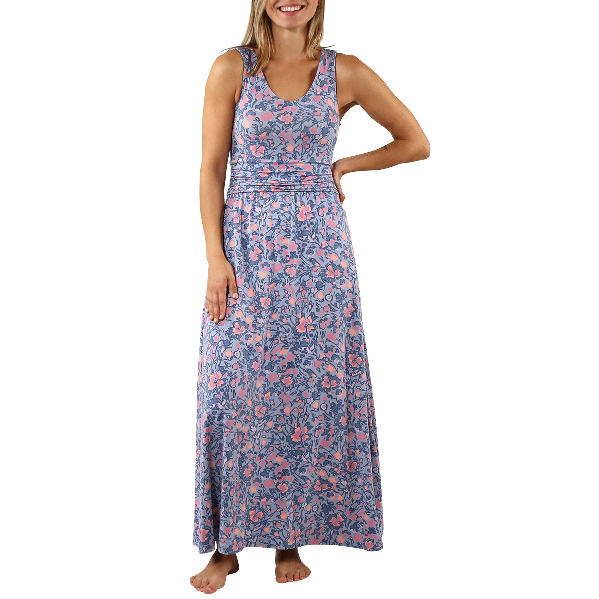 Women's UPF V-Neck Sleeveless Maxi Dress | Sun Protection Dress – UV Skinz®
