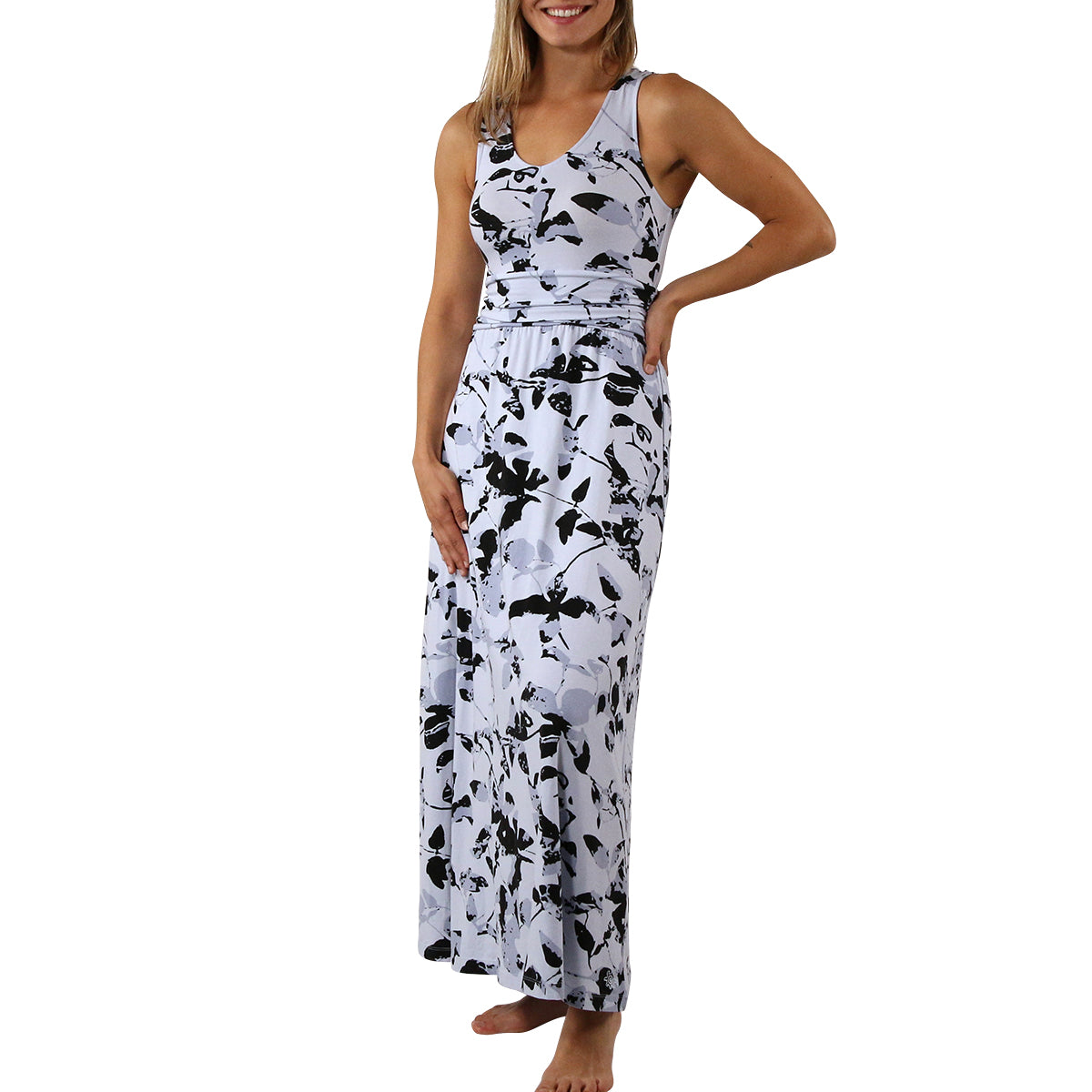 Women's UPF V-Neck Sleeveless Maxi Dress | Sun Protection Dress – UV Skinz®