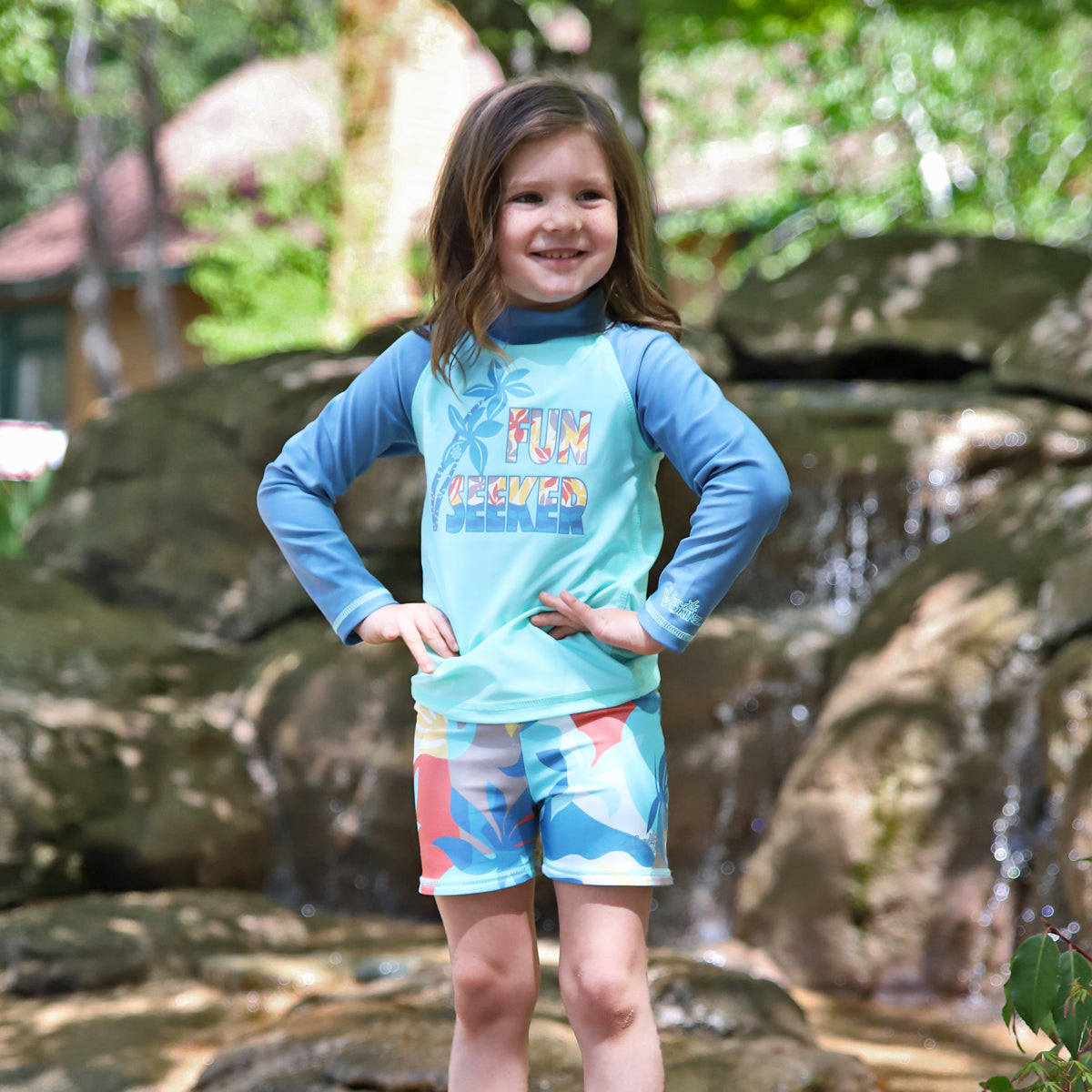 Girl's Reversible Swim Shorts | Certified UPF 50+ – UV Skinz®