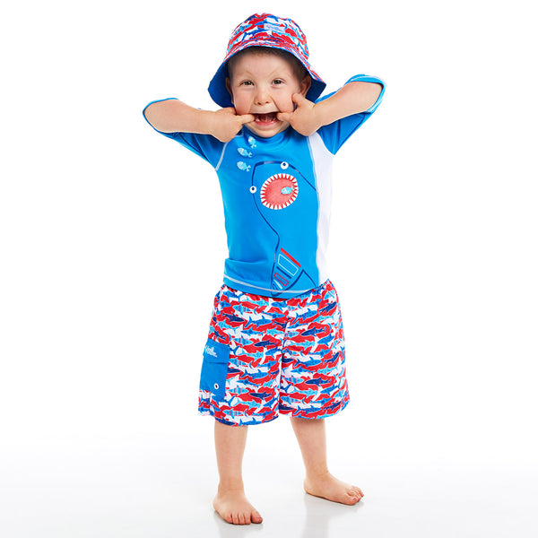 Boy's Three Piece Matching Swimsuit Set | Certified UPF 50+ – UV Skinz®
