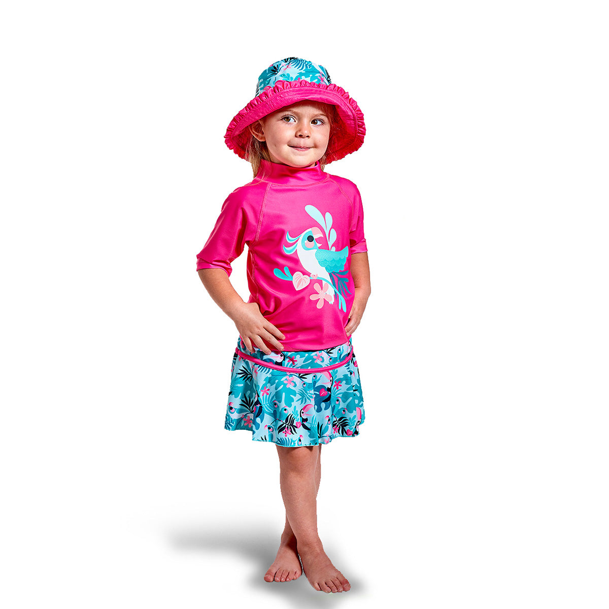 Girl's 3-Piece Matching Swimsuit Set | Certified UPF 50+ – UV Skinz®