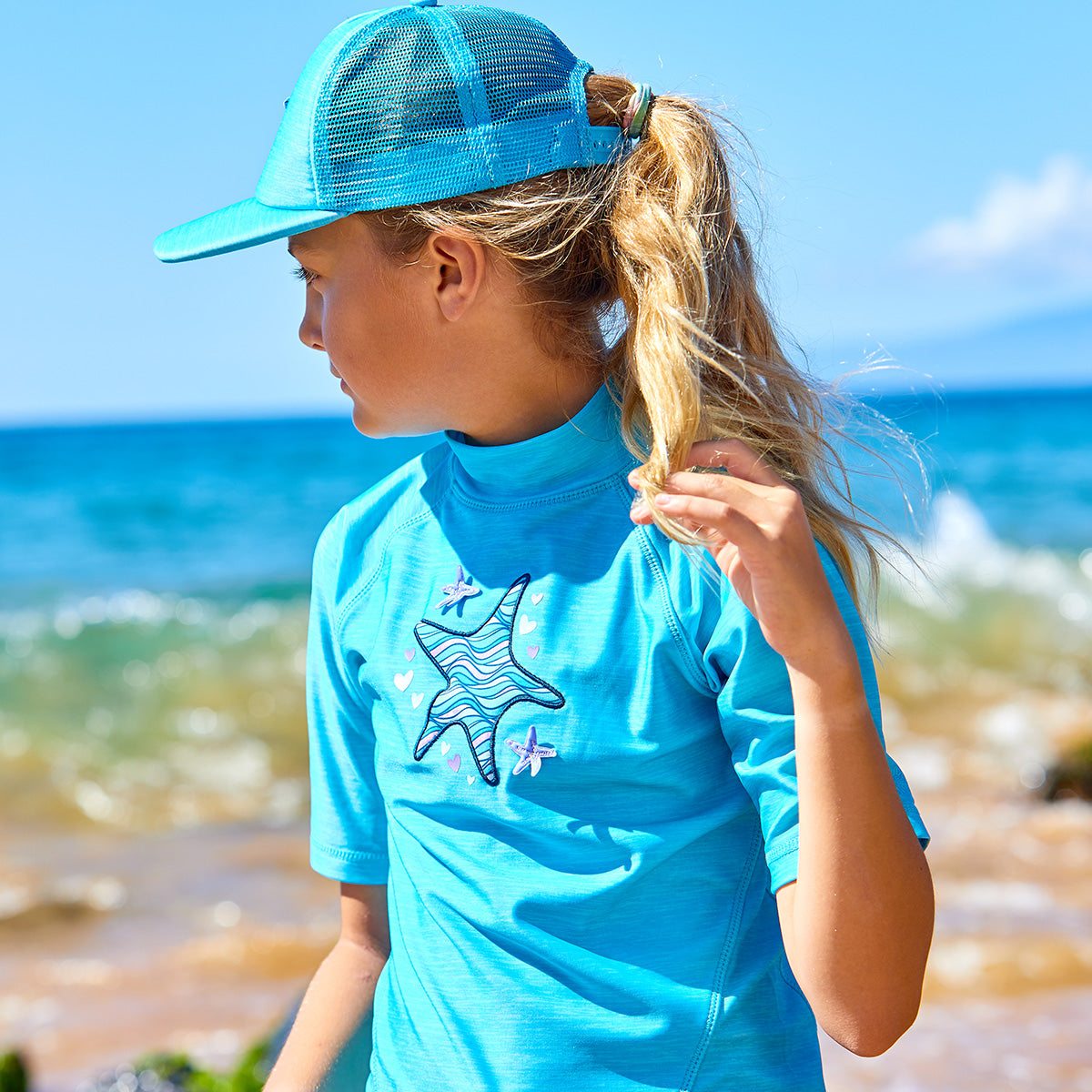 Girl's Short Sleeve Sport Swim Shirt | FINAL SALE – UV Skinz®
